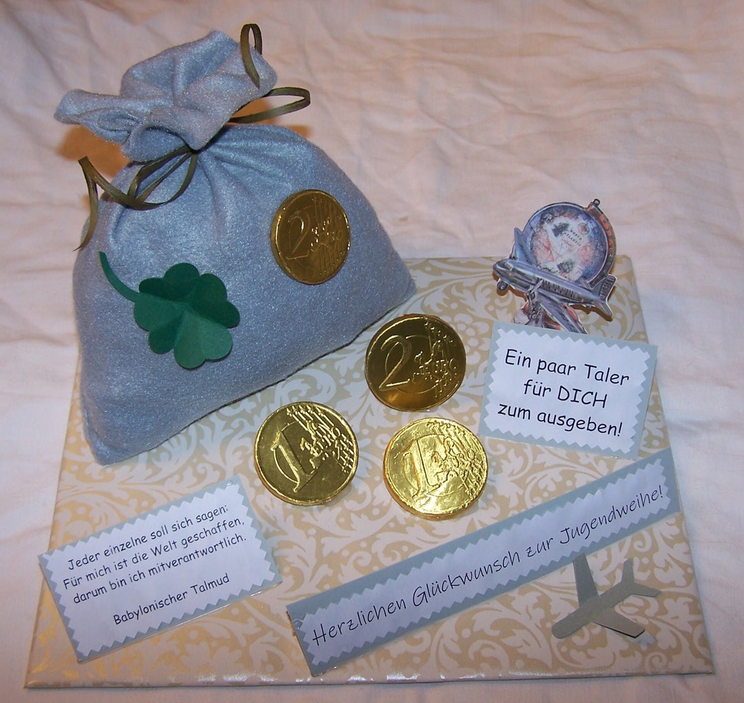 Geldgeschenk zur Jugendweihe, für Jungen und Mädchen "Ein paar Taler ...