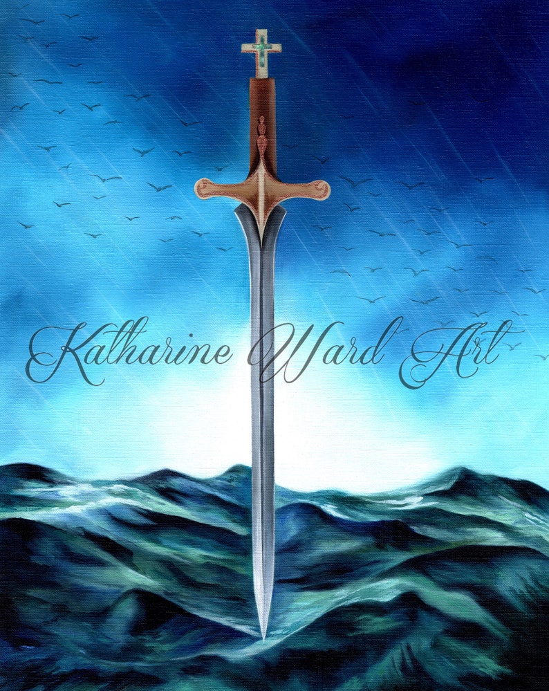 Sword of the Spirit, Armor of God Ocean Art Print | Christian Scripture ...