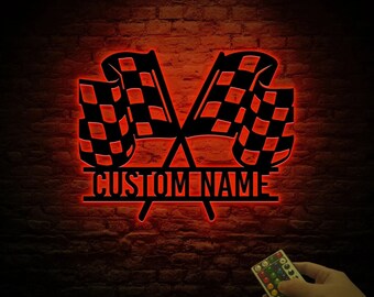 Metal Race Flag Sign - Etsy