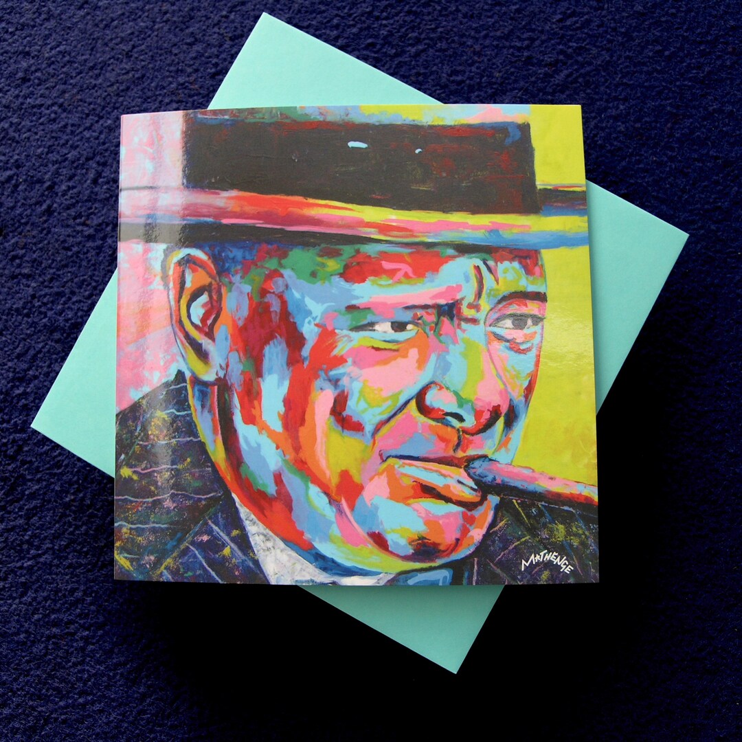 Blank Winston Churchill Greeting Card - Christmas Birthday Card - Etsy