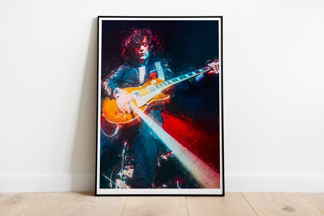 Jimmy Page Art Print - Led Zeppelin Rock Music Poster Art Print - Etsy