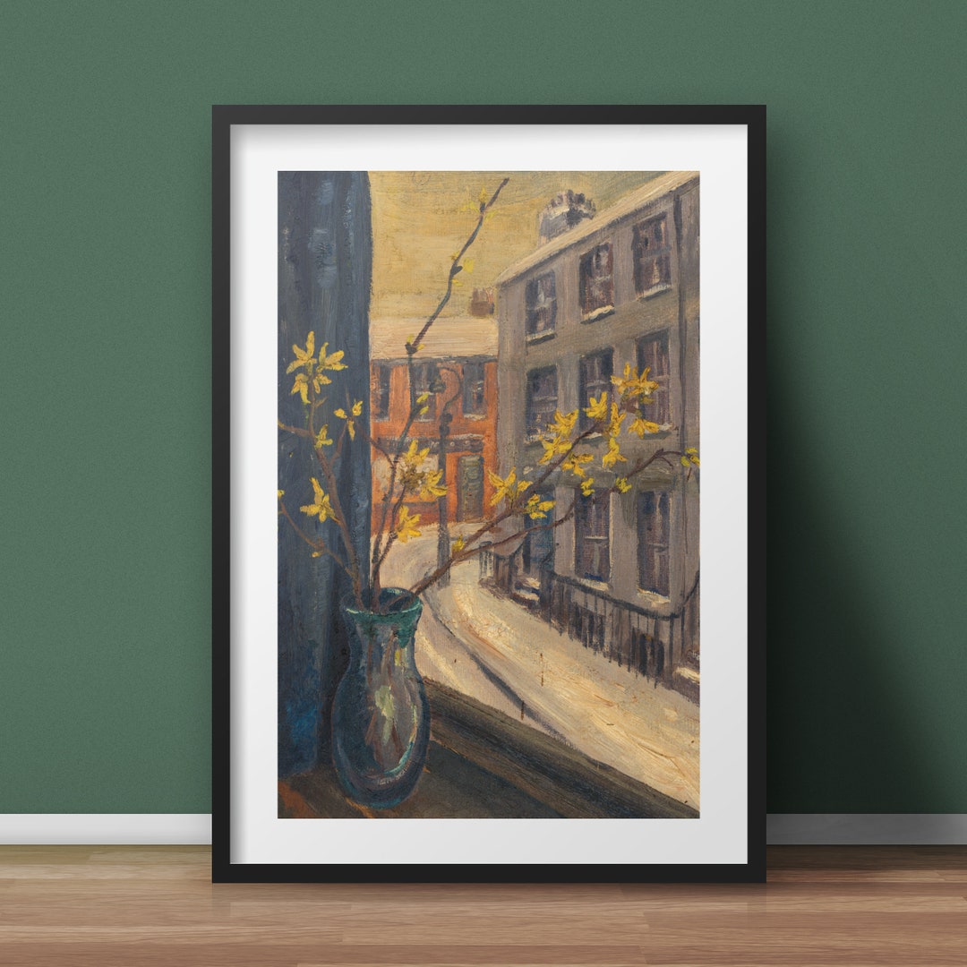 Vintage 1985 Wall Art - Floral Oil Painting Art Poster Print - Etsy