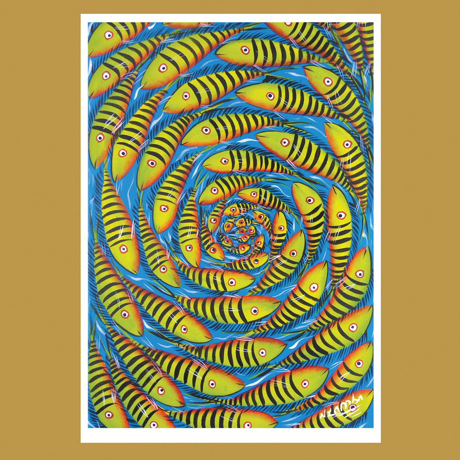 Abstract African Tribal Art Print - Kenyan Fish Poster Art Print - Etsy