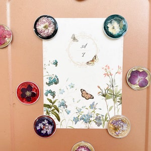 Pressed Flower Magnets Made From Real Flowers and Upcycled Nespresso ...