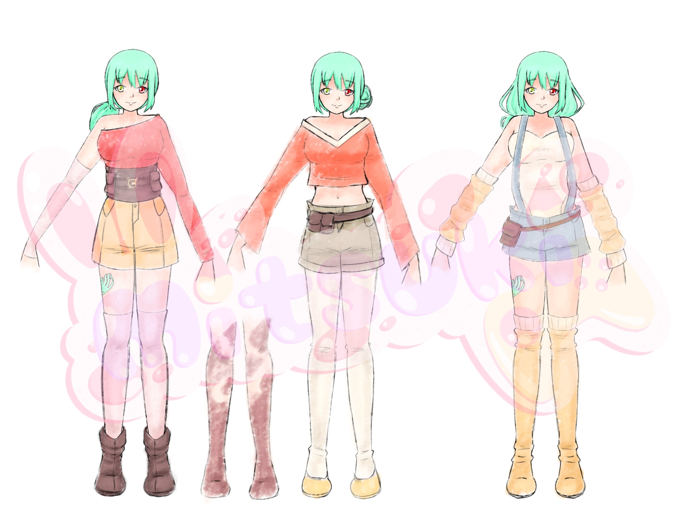 Downloadable Digital Original Character Concept Art Sheet - Etsy