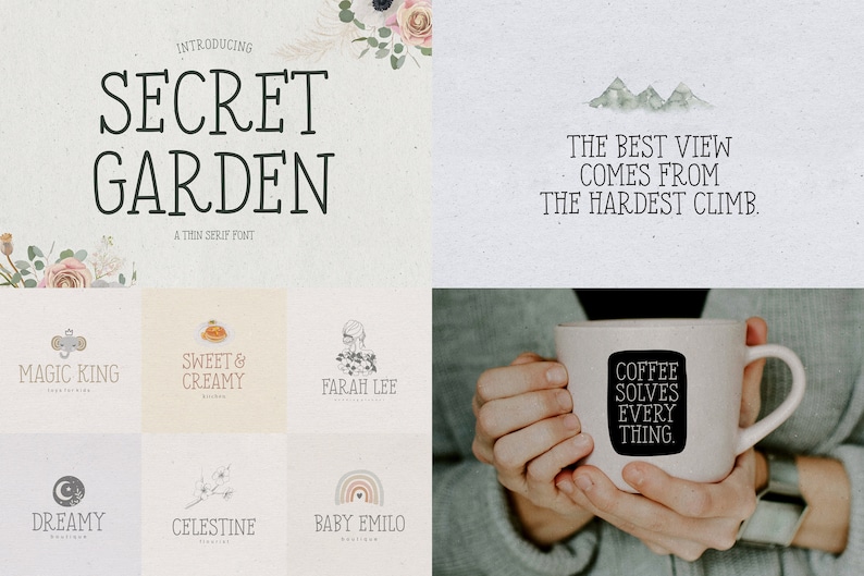 Font Bundles Cute Font, Handwriting Font, Commercial Use, Modern Font ...