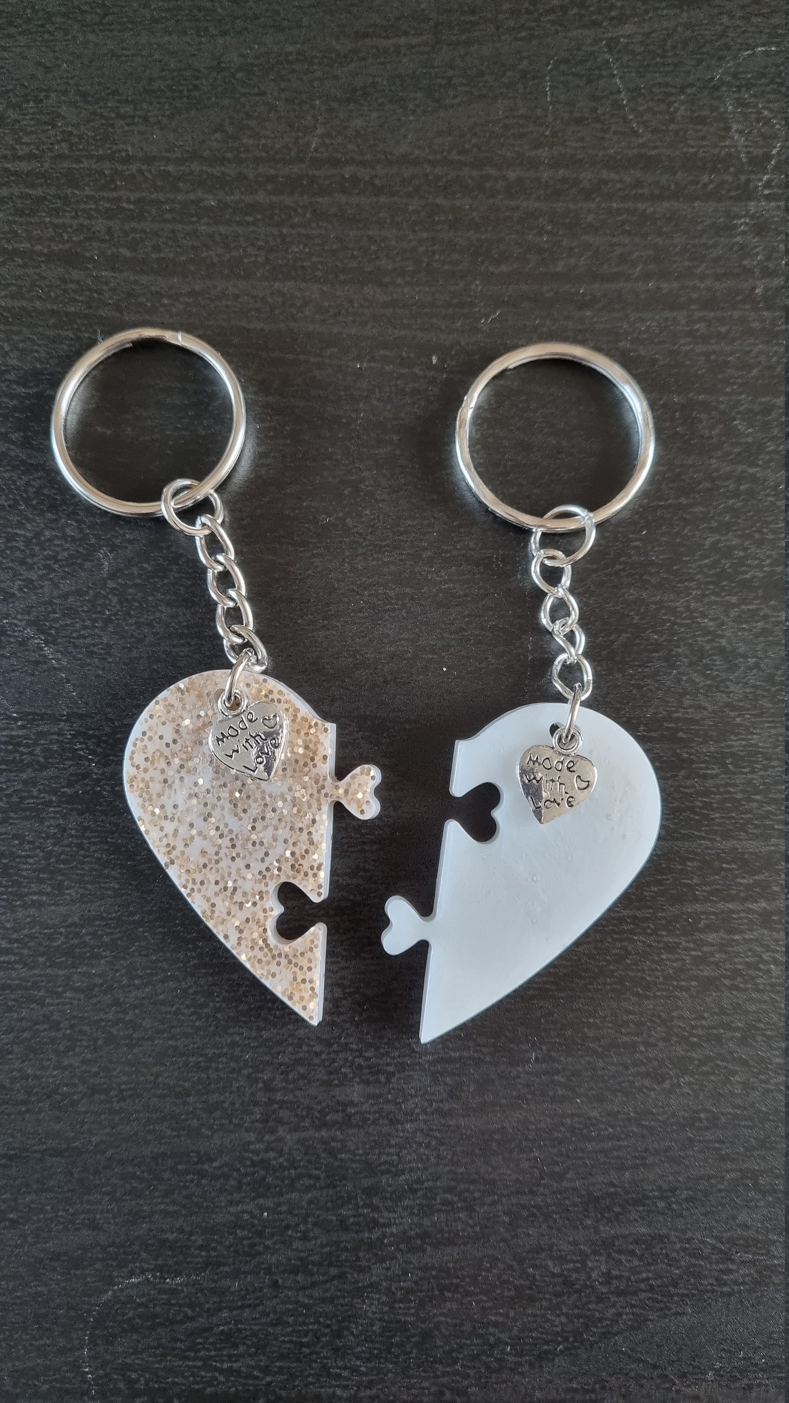 Two Heart Keyrings - Etsy
