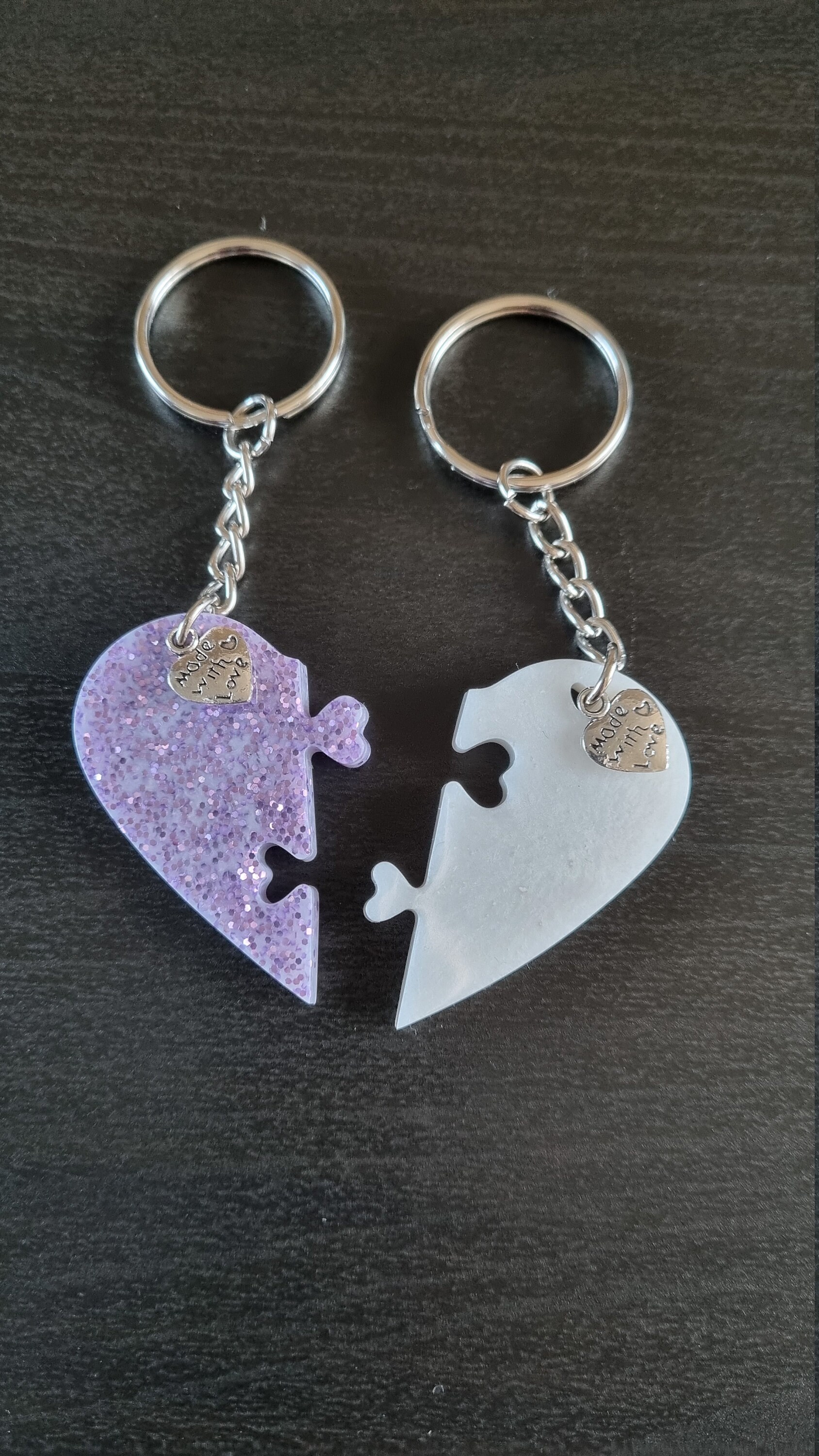 Two Heart Keyrings - Etsy