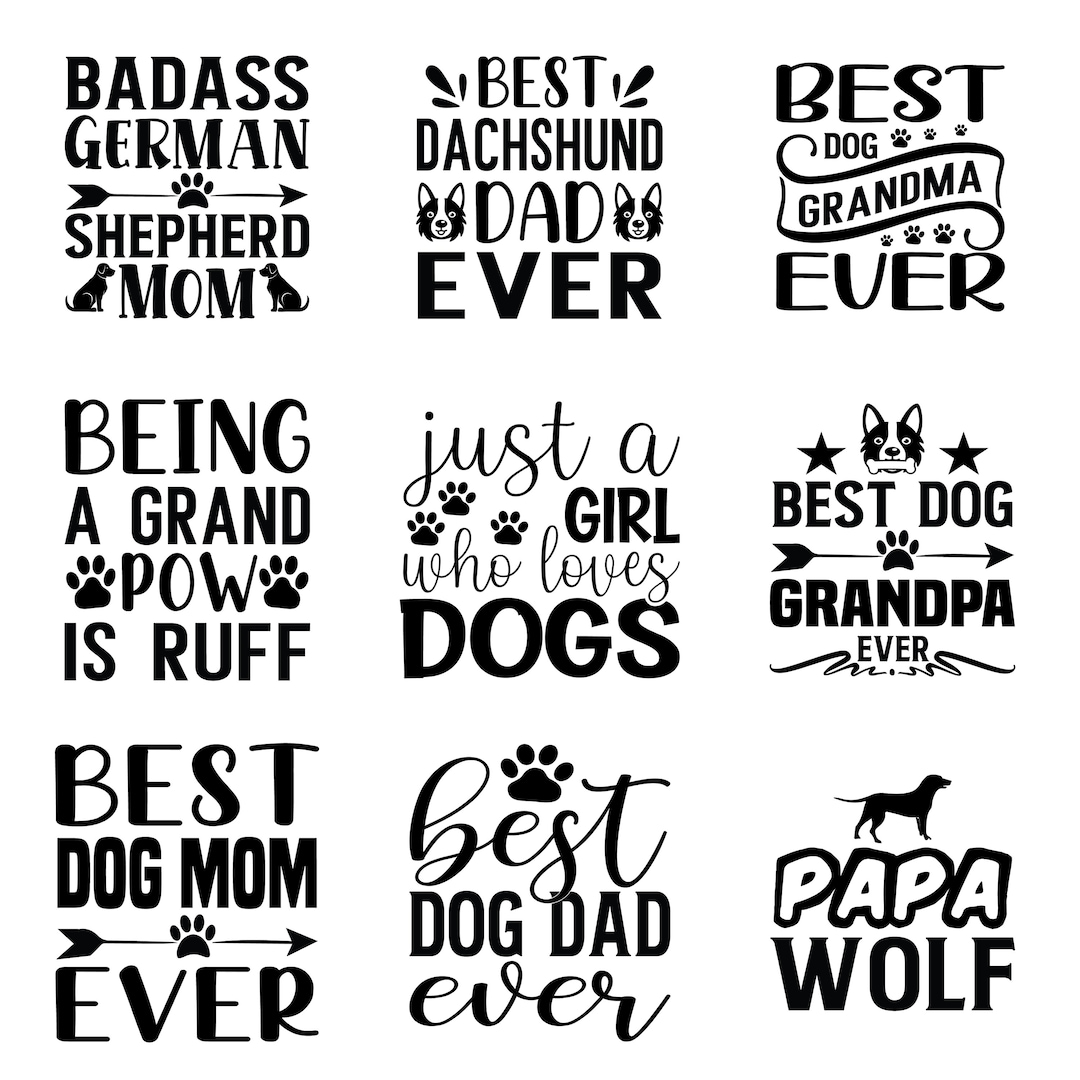 60 Designs Dogs SVG EPS PNG Dxf Bundle - Etsy