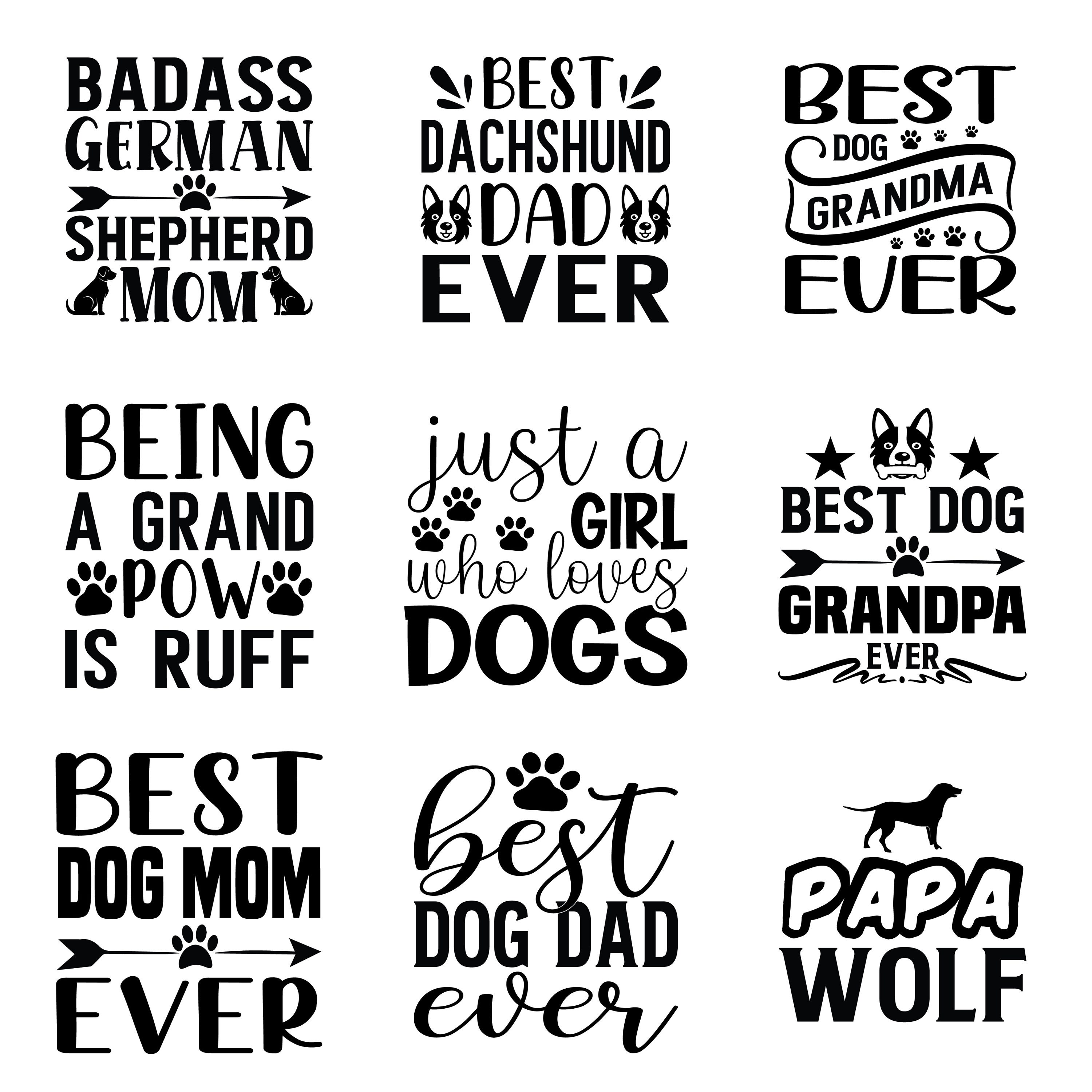 60 diseños perros SVG EPS PNG dxf paquete - Etsy México