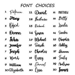 Personalized Script Font Name Decals: Custom Vinyl Labels - Etsy