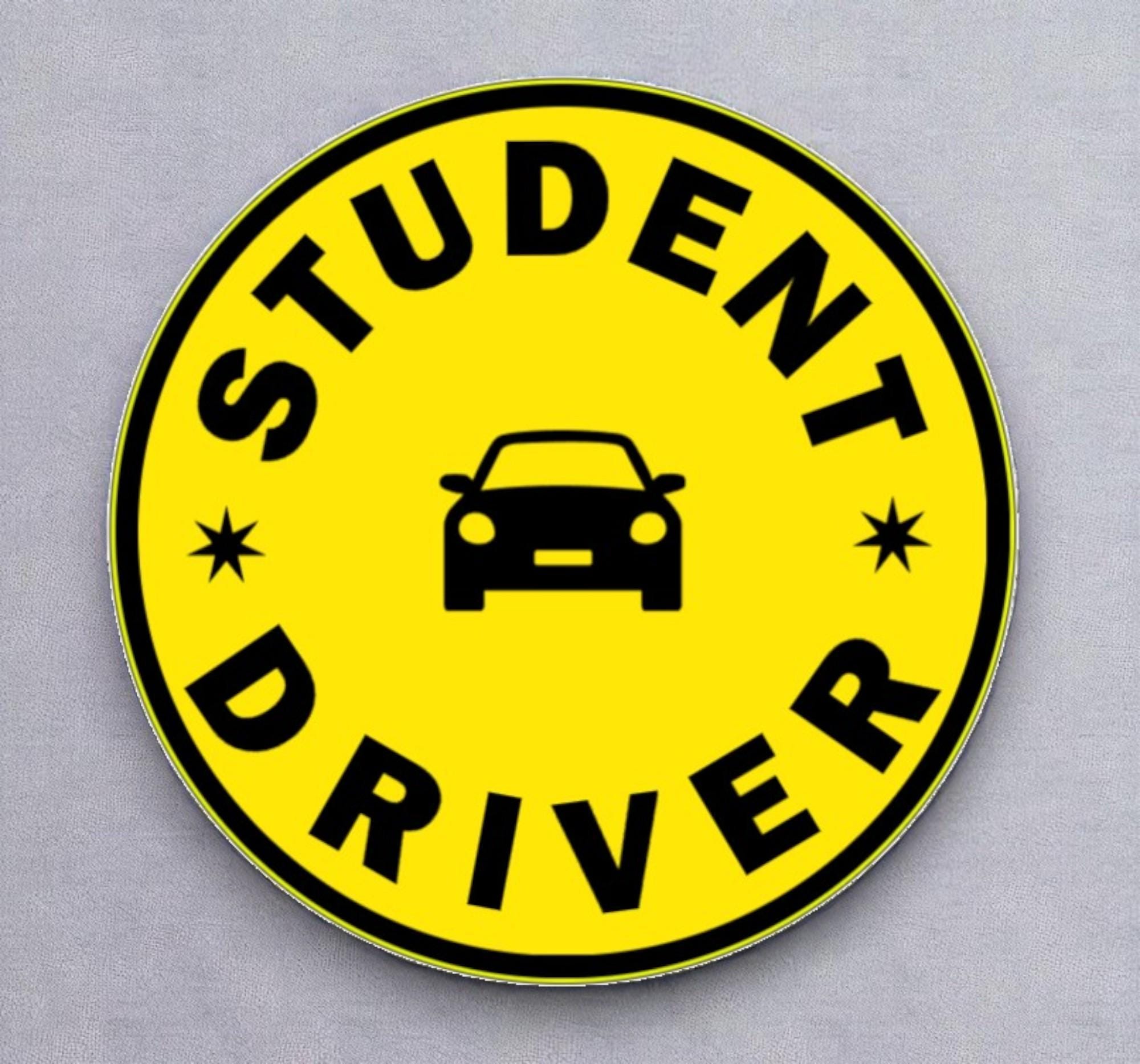 Student Driver Sticker or Magnet 4" | New Driver Safety Sign | Teen ...