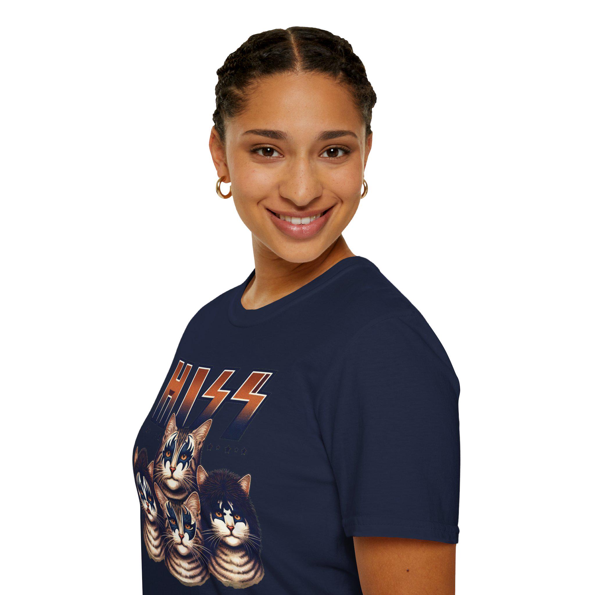 HISS Cat Faces T-shirt: KISS Band Inspired Rocker Tee - Etsy