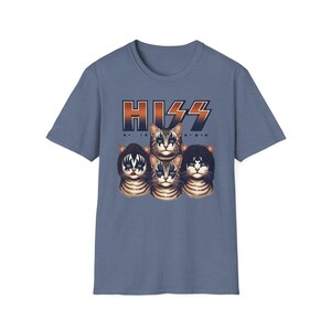 HISS Cat Faces T-shirt: KISS Band Inspired Rocker Tee - Etsy