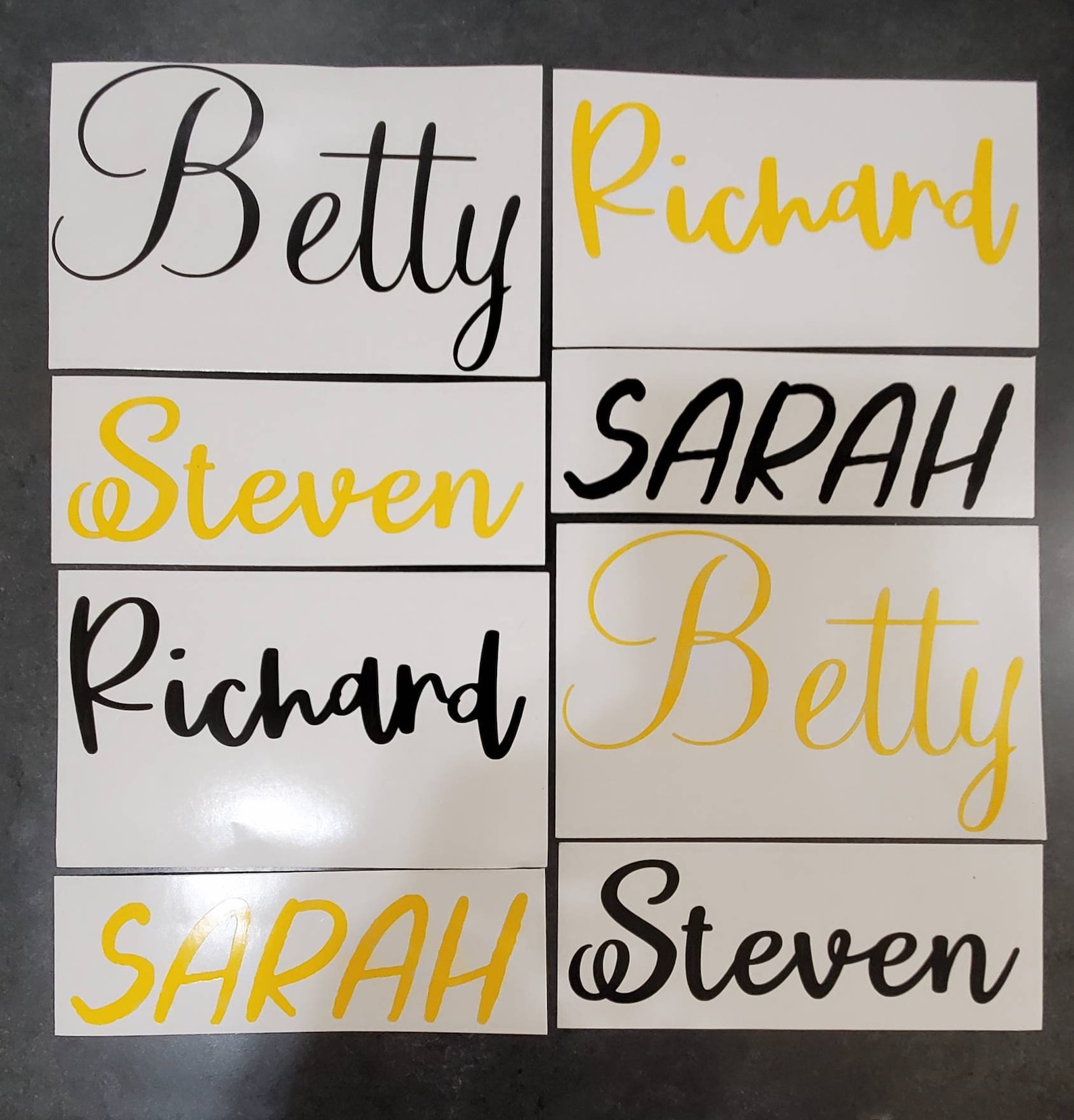 Personalized Name Decals, Custom Name Decals, Name Vinyl Decals, Label ...