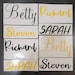 Personalized Name Decals, Custom Name Decals, Name Vinyl Decals, Label ...