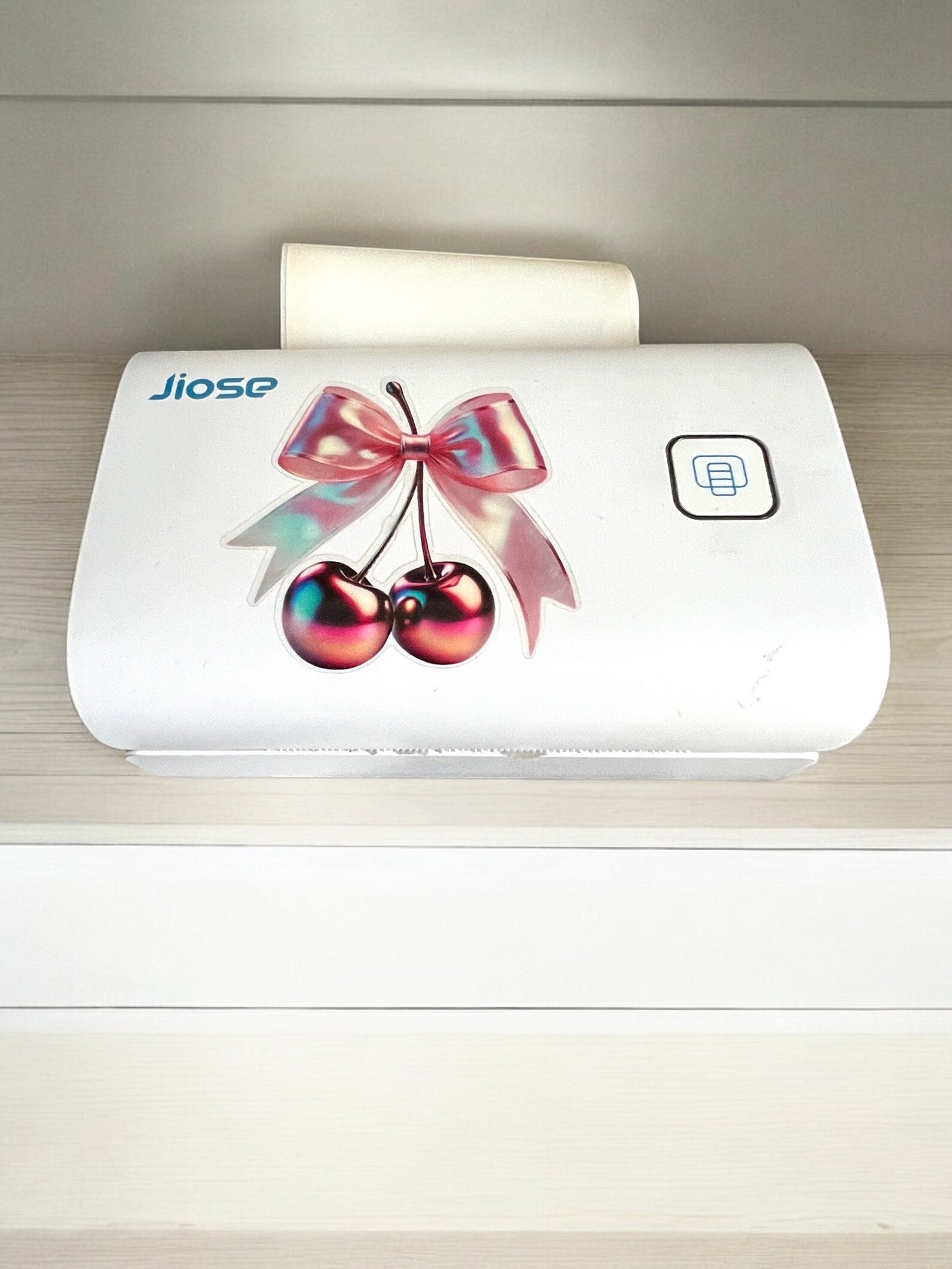 Holographic Cherry Sticker, Cherries Decal, Pink Bow , Decals for Décor ...