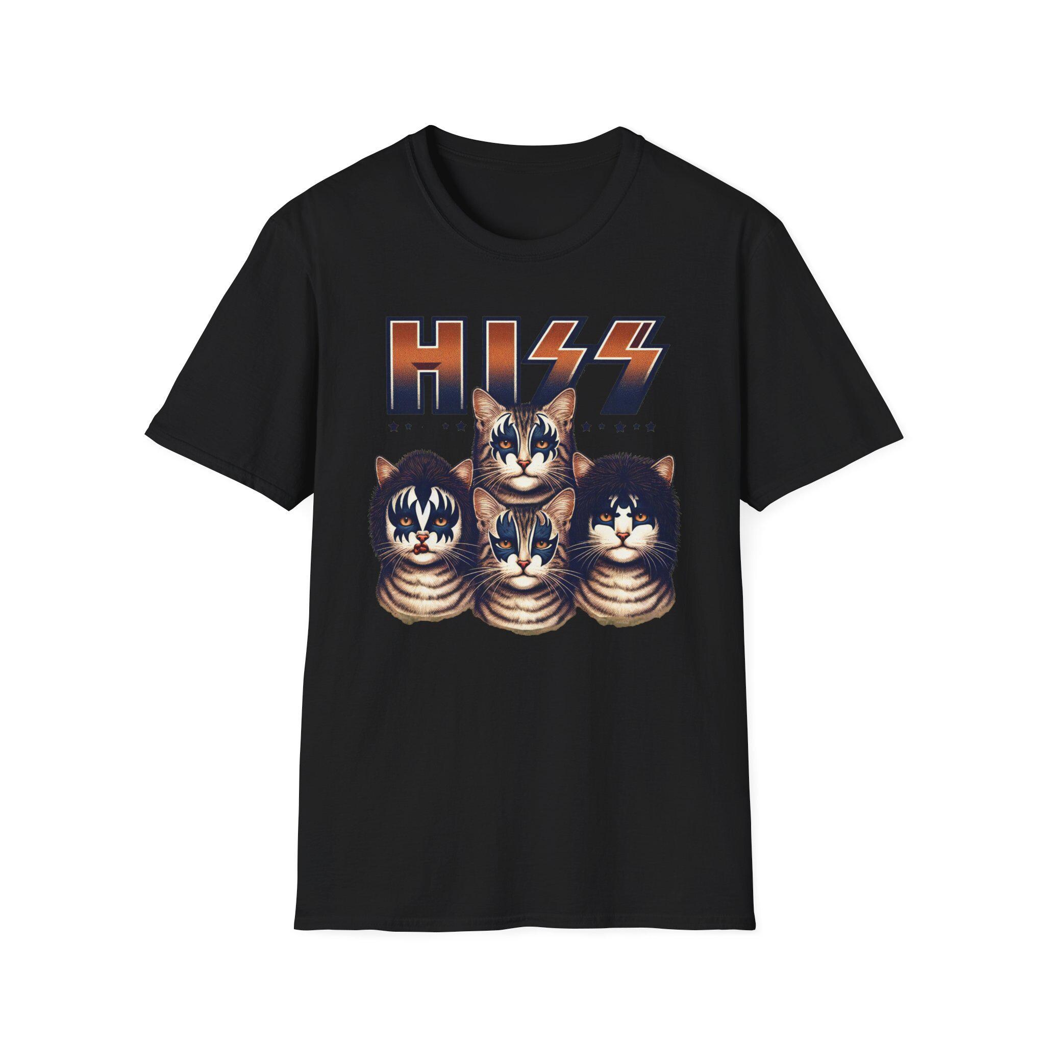 HISS Cat Faces T-shirt: KISS Band Inspired Rocker Tee - Etsy