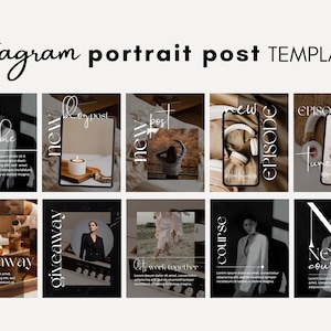 Aesthetic Instagram Portrait Posts Template | Instagram Posts Template ...