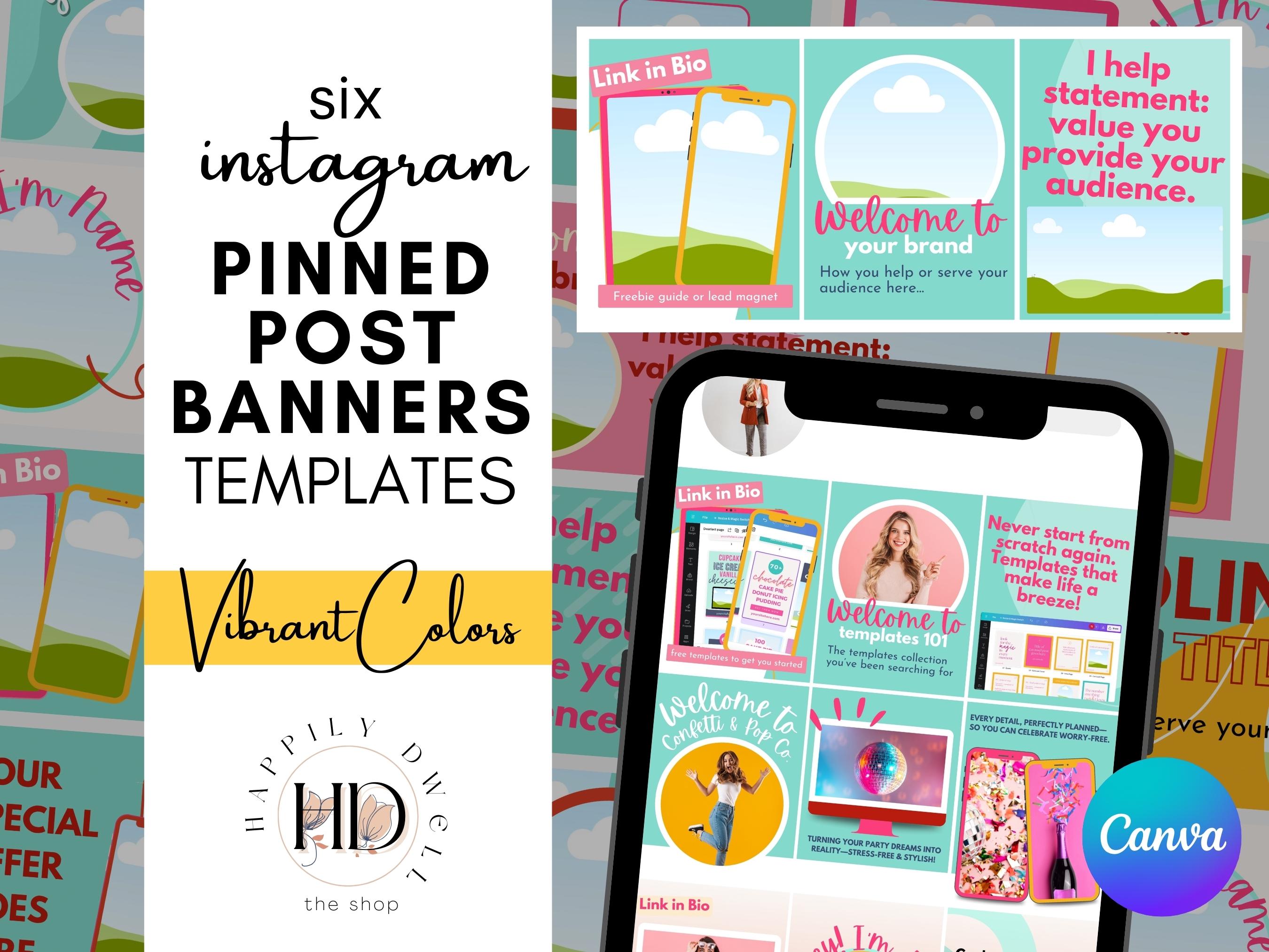 Instagram Pinned Post Banner Template: Vibrant Portrait Design (canva ...