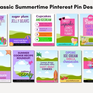 Summer Pinterest Pin Templates: Eye-catching Canva Designs (digital ...