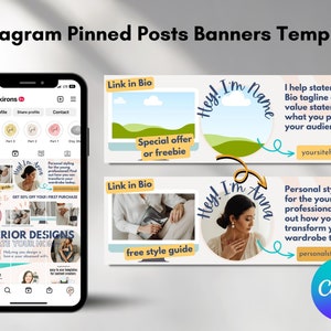 Pinned Posts Banner Template for Instagram Puzzle Template IG Canva ...
