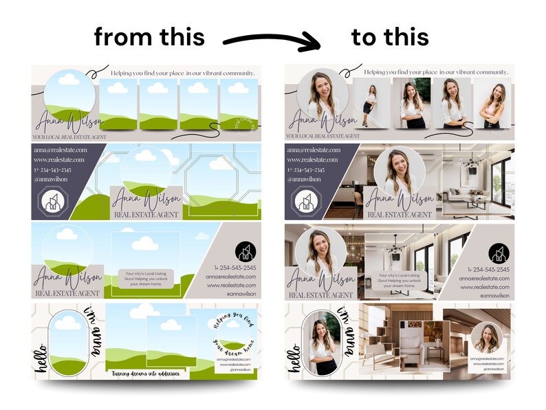 Real Estate Pinned Post Banner Template for Realtor Editable Social ...