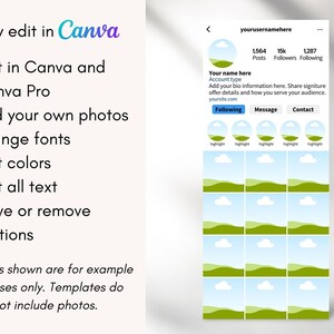 Instagram Grid Preview Mockup Template Instagram Mockup Template Canva ...