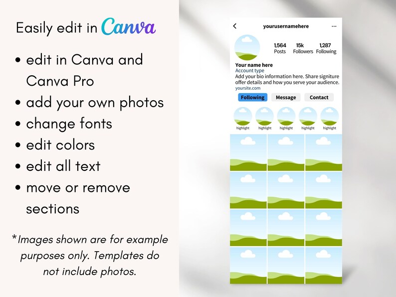 Instagram Grid Preview Mockup Template Instagram Mockup Template Canva ...