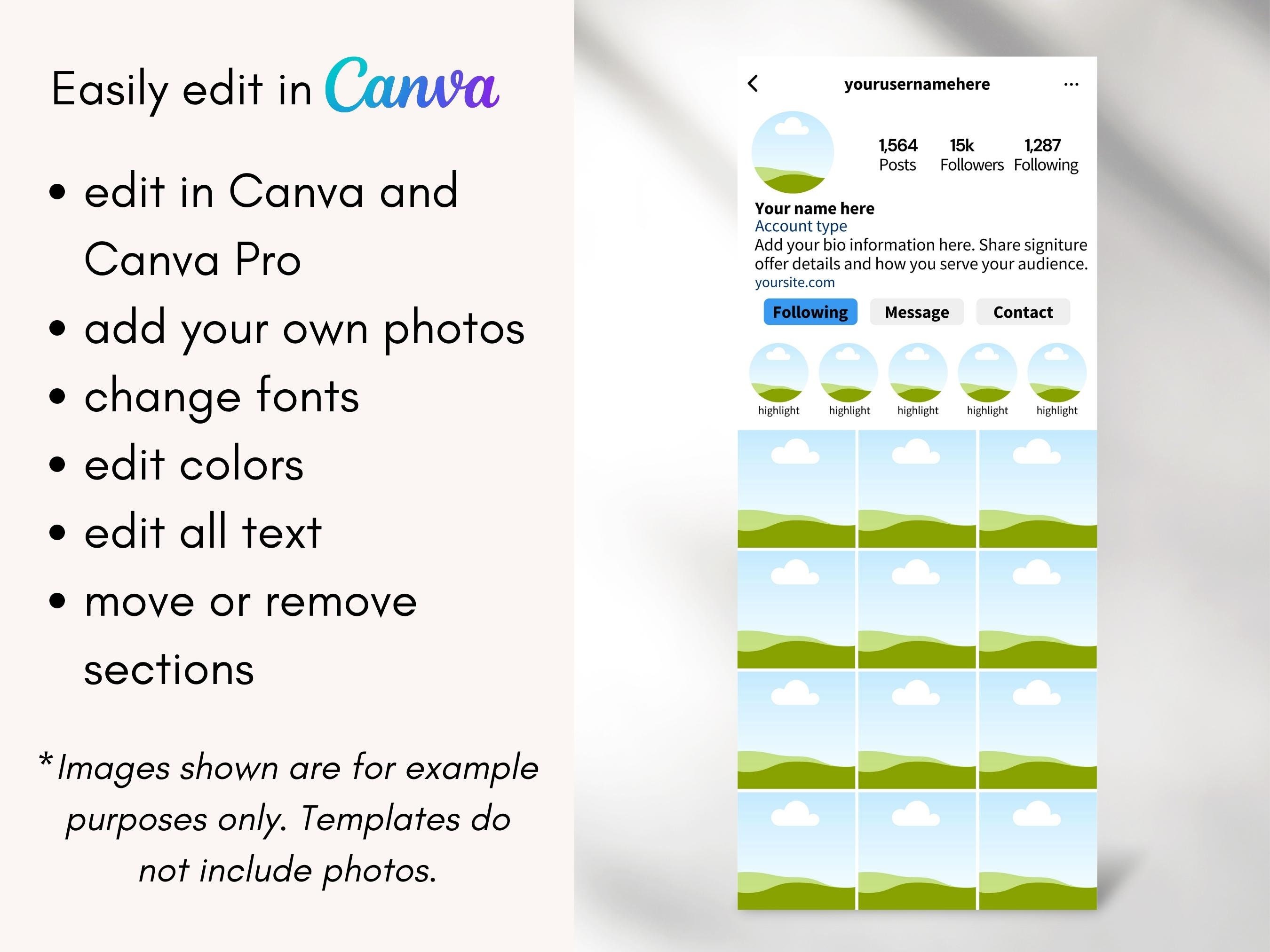 Instagram Grid Preview Mockup Template Instagram Mockup Template Canva ...