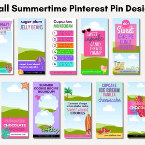 Summer Pinterest Pin Templates: Eye-catching Canva Designs (digital ...