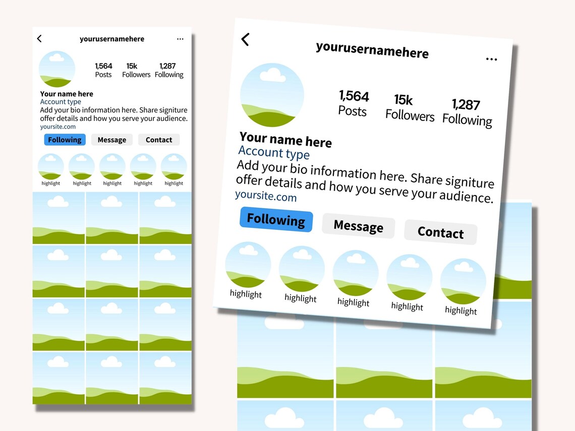 Instagram Grid Preview Mockup Template Instagram Mockup Template Canva ...
