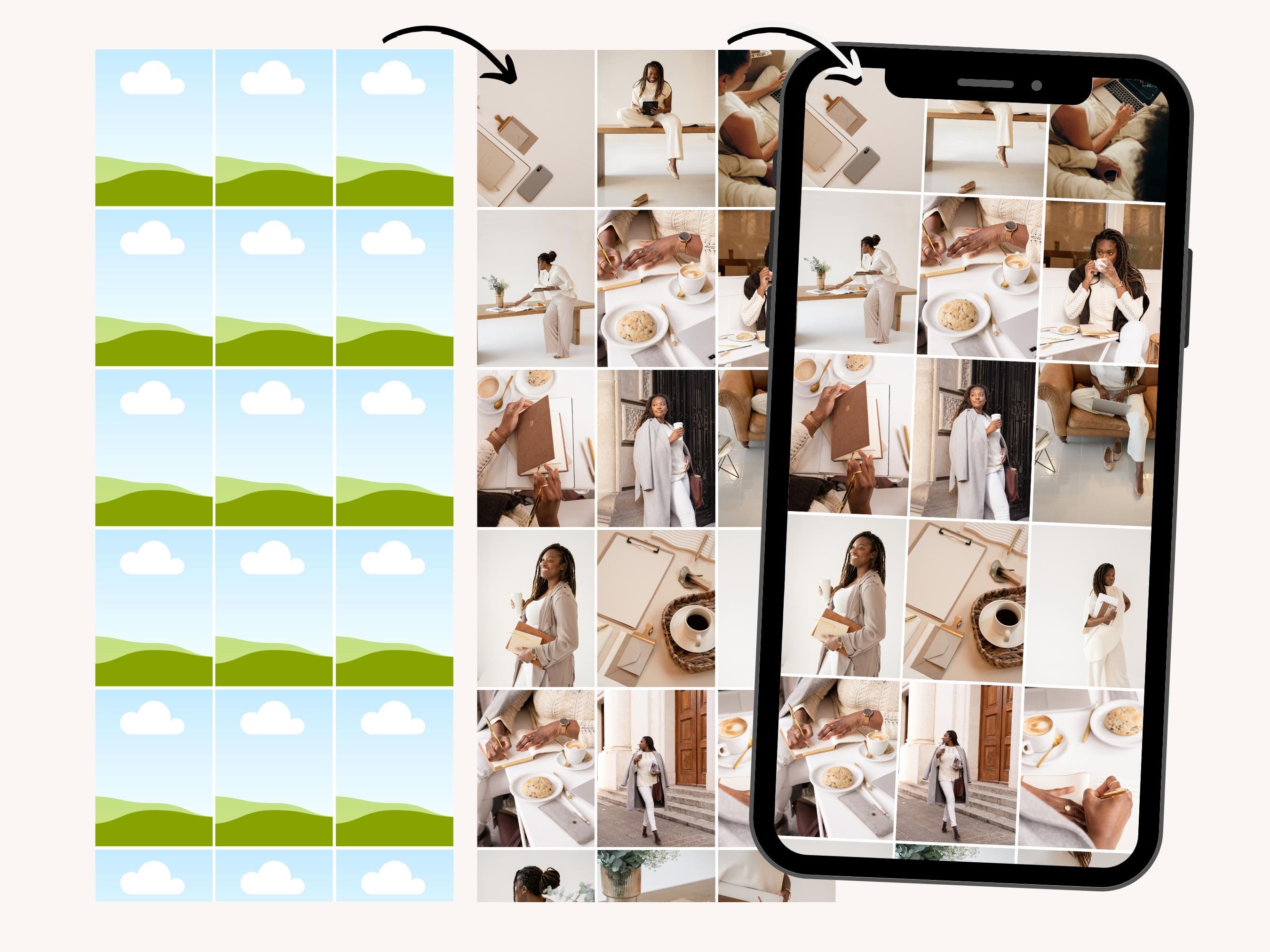 Instagram Portrait Grid Preview Mockup Template | Instagram Mockup ...