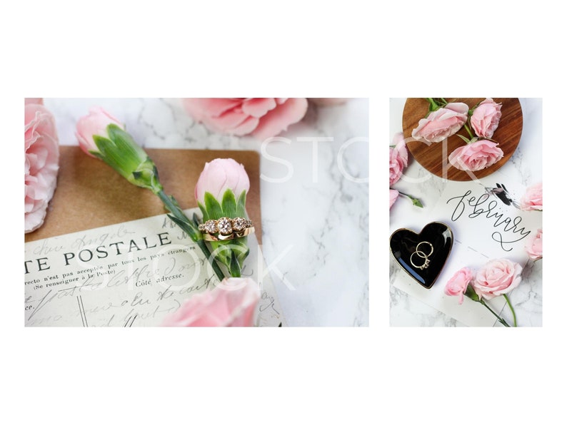 Romantic Roses Flatlay Photo Bundle | Styled Stock Photos | Flower ...