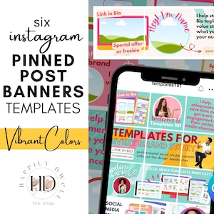 Vibrant Pinned Posts Banner Template for Instagram Puzzle Template ...