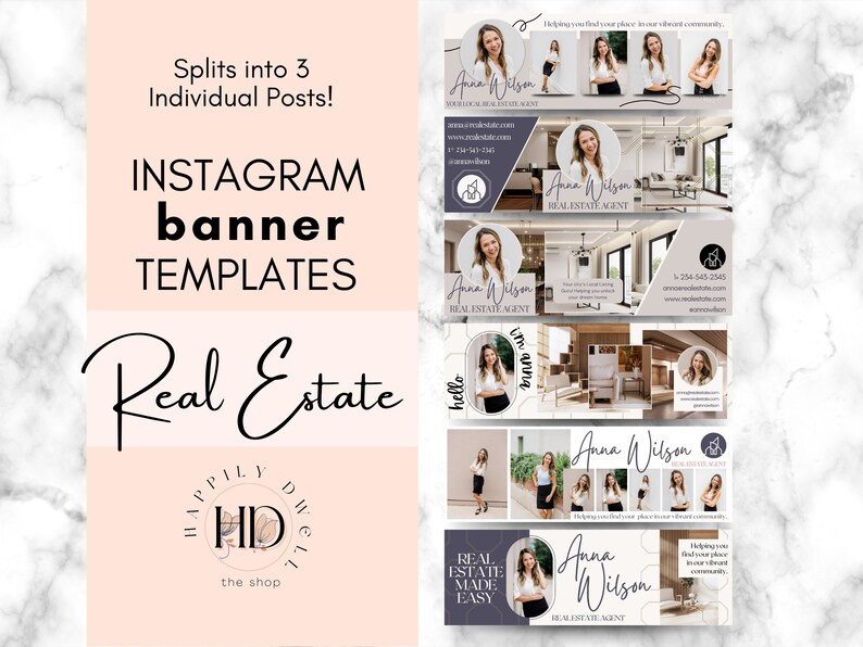 Real Estate Pinned Post Banner Template for Realtor Editable Social ...