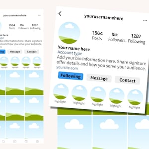 Instagram Portrait Grid Preview Mockup Template | Instagram Mockup ...