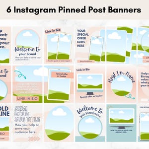 Instagram Pinned Posts Banner Template: Portrait Canva Design (digital ...