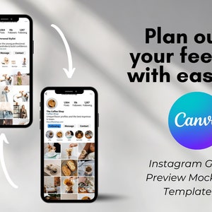 Instagram Grid Preview Mockup Template Instagram Mockup Template Canva ...