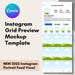 Instagram Grid Preview Mockup Template: Canva (digital File) - Etsy