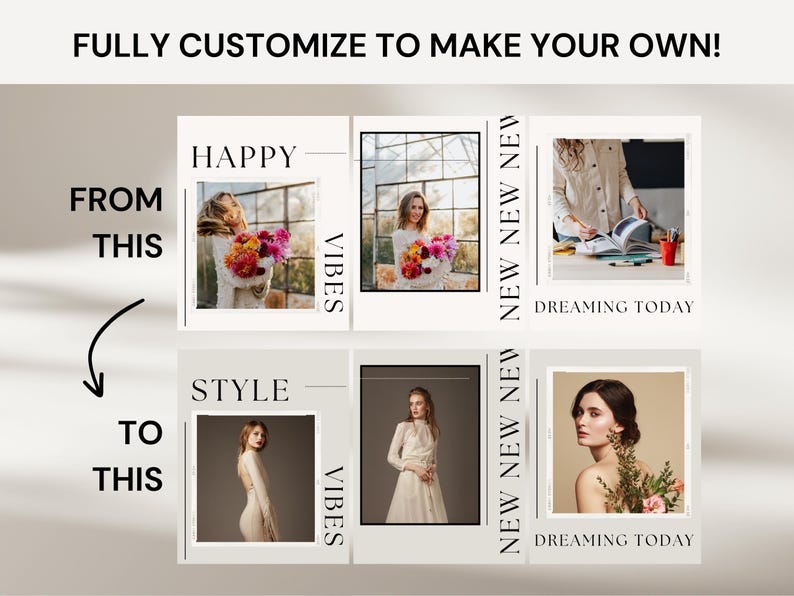 Minimalist Instagram Portrait Posts | Instagram Canva Templates ...