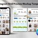 Instagram Grid Preview Mockup Template Instagram Mockup Template Canva ...