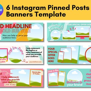 Vibrant Pinned Posts Banner Template for Instagram Puzzle Template ...