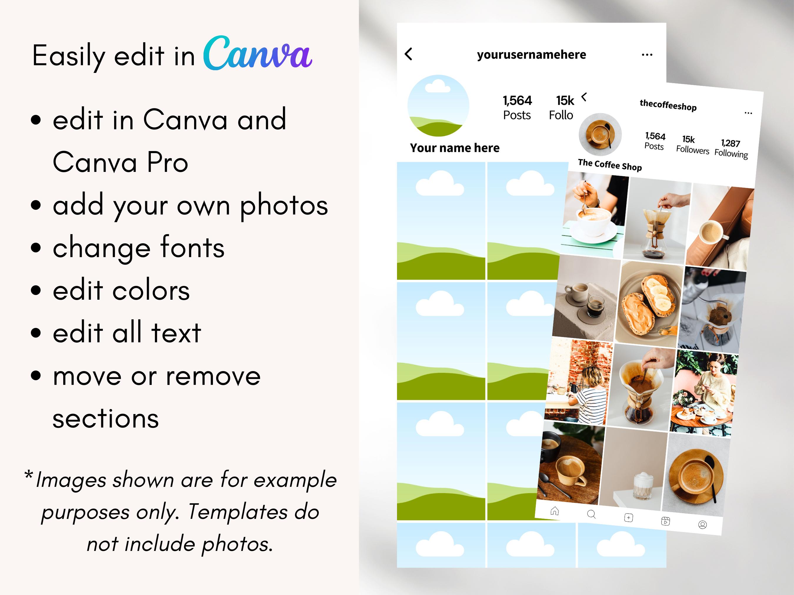 Instagram Portrait Grid Preview Mockup Template | Instagram Mockup ...