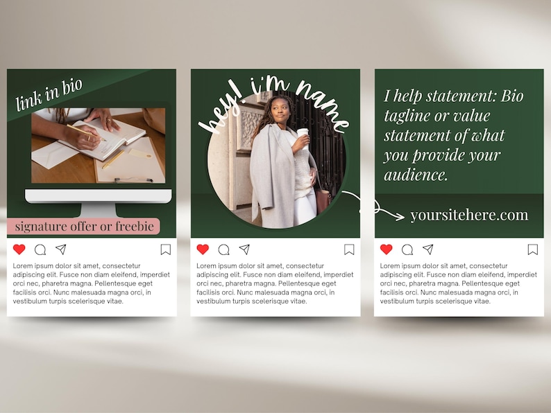 Instagram Pinned Post Banner Template: Emerald Luxe Canva Pro (digital ...