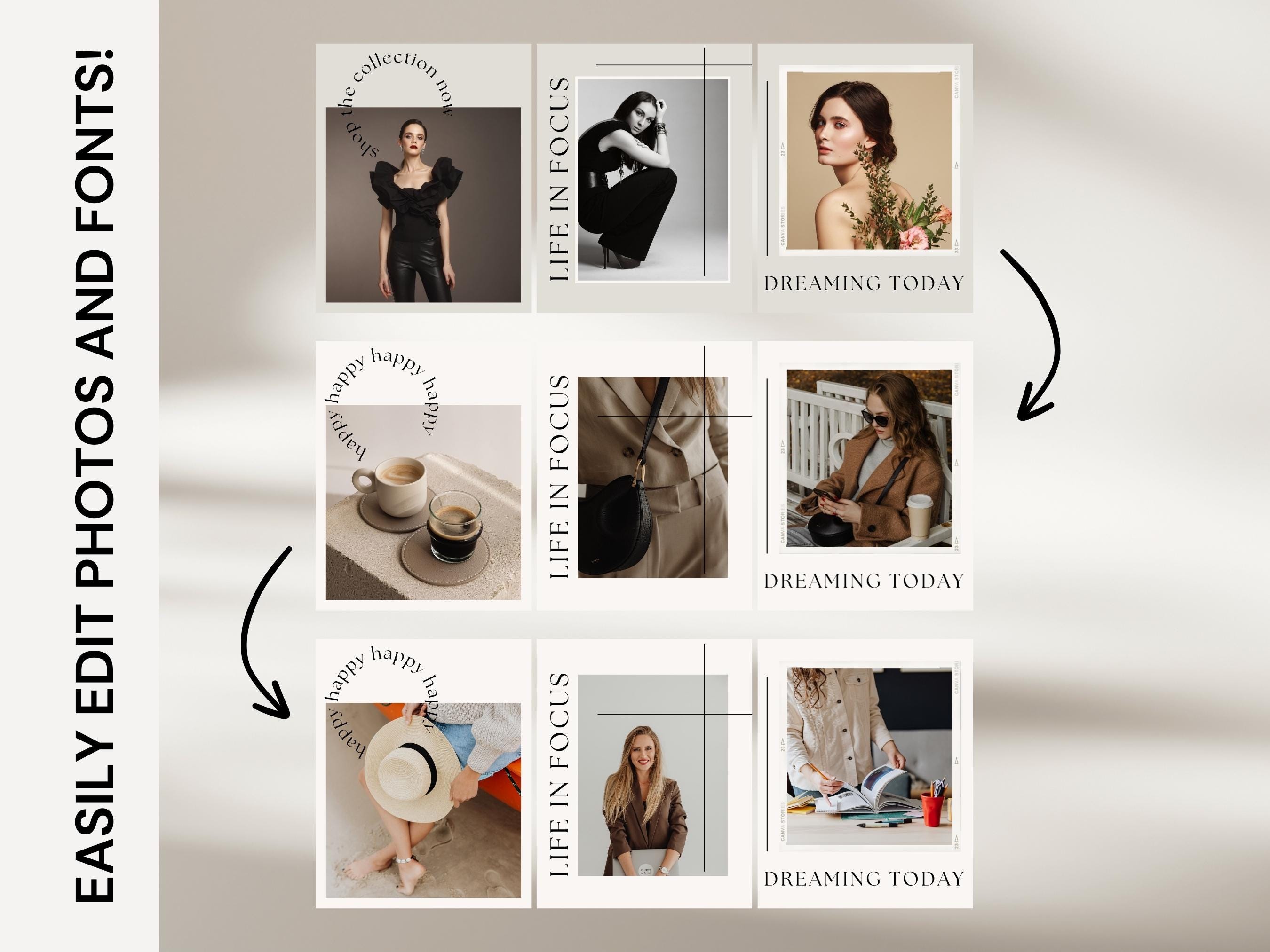 Minimalist Instagram Portrait Posts | Instagram Canva Templates ...