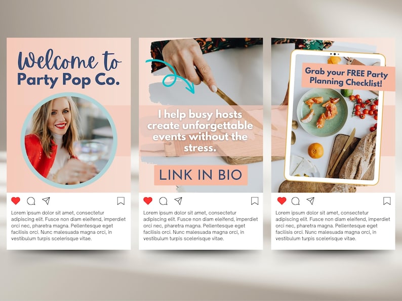 Instagram Pinned Posts Banner Template: Portrait Canva Design (digital ...
