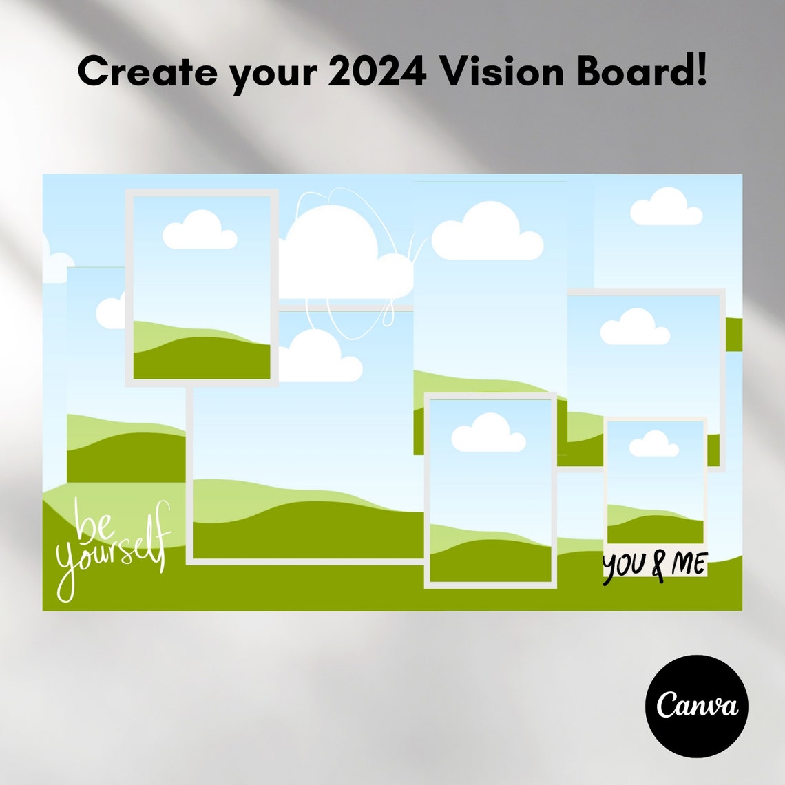 Vision Board Desktop Wallpaper Template | Vision Board Template ...