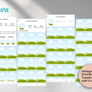 Instagram Portrait Grid Preview Mockup Template | Instagram Mockup ...