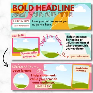 Vibrant Pinned Posts Banner Template for Instagram Puzzle Template ...